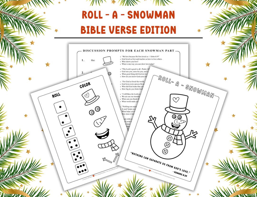 Roll a Snowman Christian Edition, Bible Verse Kids Game, Christian ...
