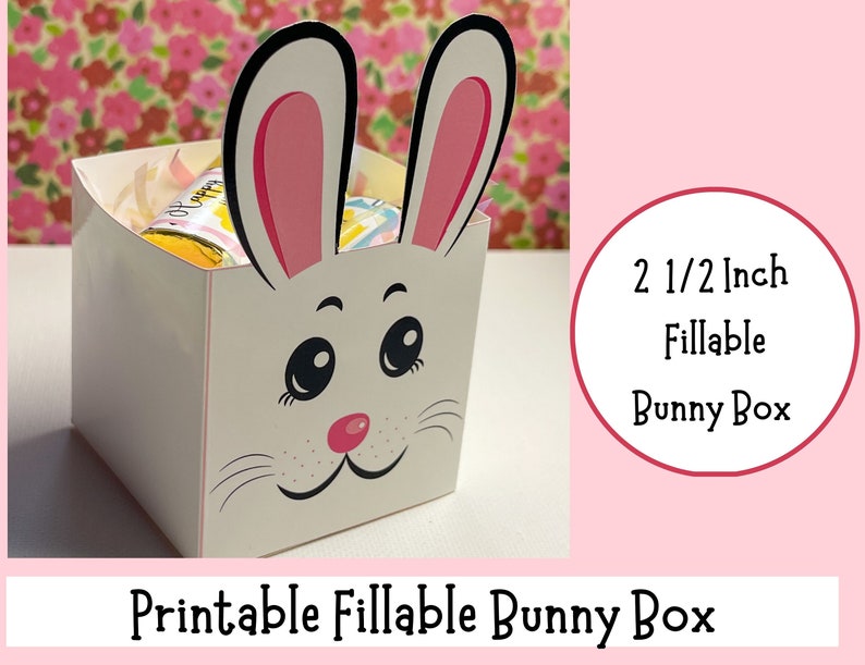 Printable Bunny Box Fillable Easter Candy Basket Easter - Etsy