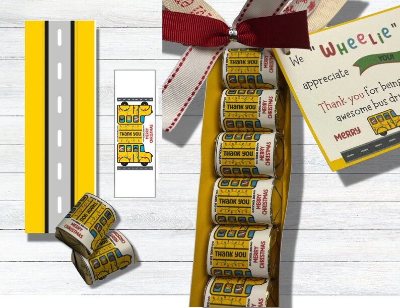 School Bus Christmas Candy Nugget Wrappers School Bus Driver - Etsy