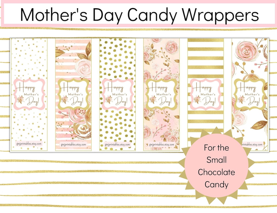Mother's Day Candy Wrappers, DIY Candy Bar Labels, Gift for Mom, Mother ...