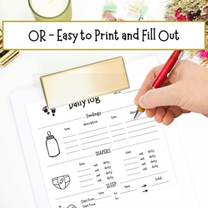 Babysitter Planner Printable, Fillable PDF Planner, Nanny Binder Notes ...