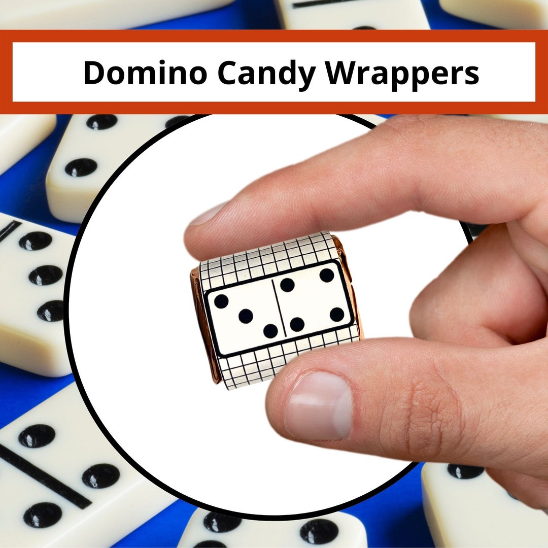 Domino Candy Wrappers, Small Size Candy Labels, Family Game Night Candy ...