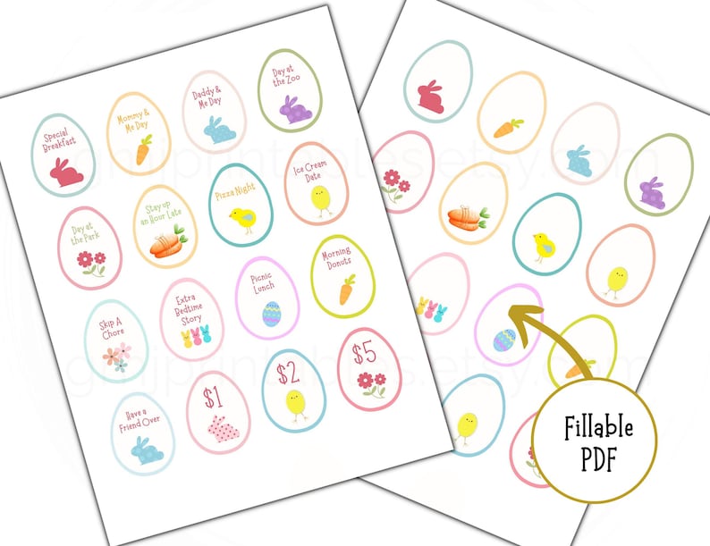 Easter Egg Tokens, Printable Easter Reward Token, Easter Basket ...