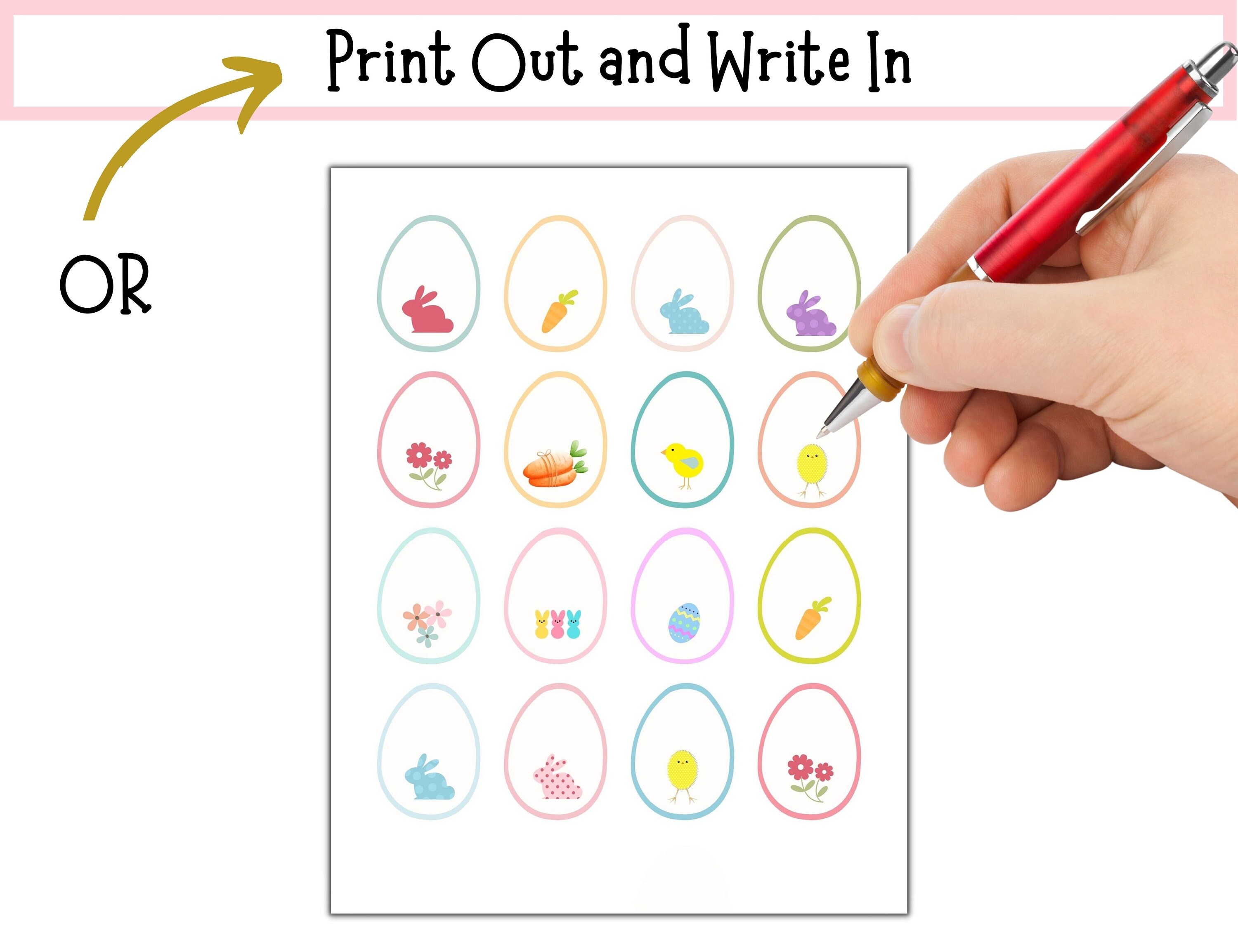 Easter Egg Tokens, Printable Easter Reward Token, Easter Basket ...