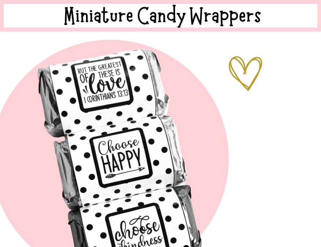 Miniature Chocolate Candy Bar Wrappers, Printable Candy Labels ...
