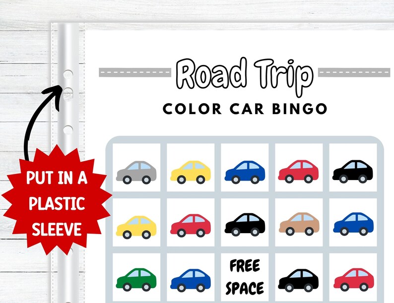 Road Trip Color Car Bingo Printable for Kids Simple Road Trip - Etsy ...