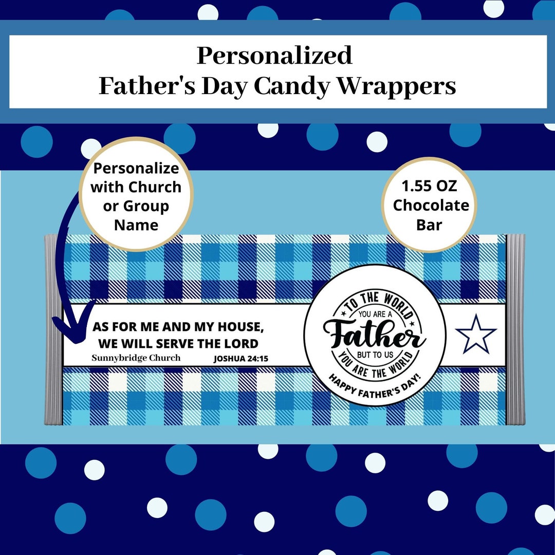 Personalized Father's Day Candy Bar Wrapper, DIY Candy Bar Labels, Gift ...