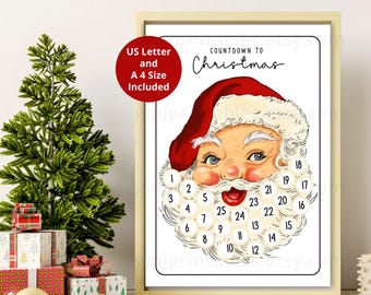 Santa Beard Advent Printable - Etsy