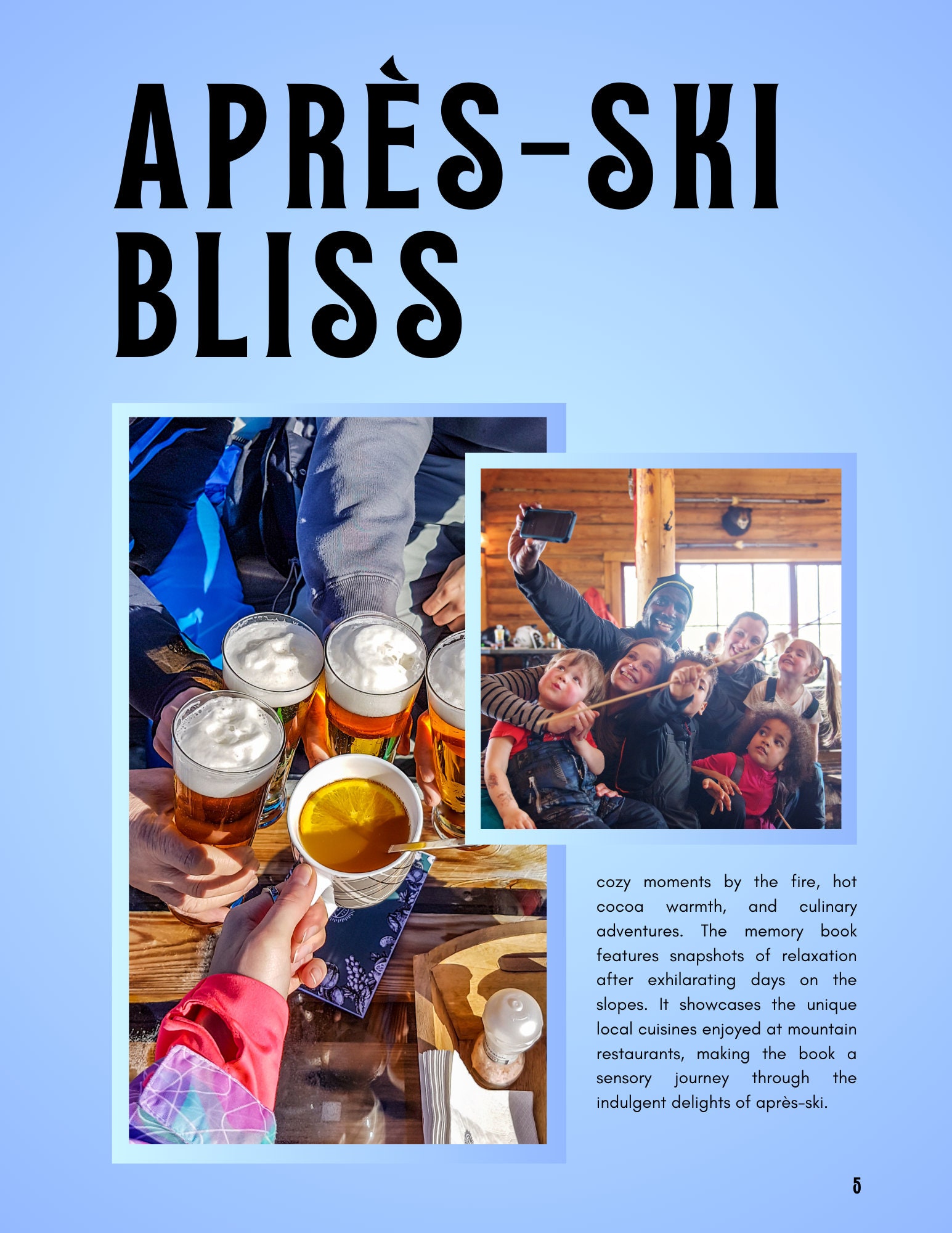 Ski Trip Photo Magazine Template, Canva Digital Download, Trip Magazine ...