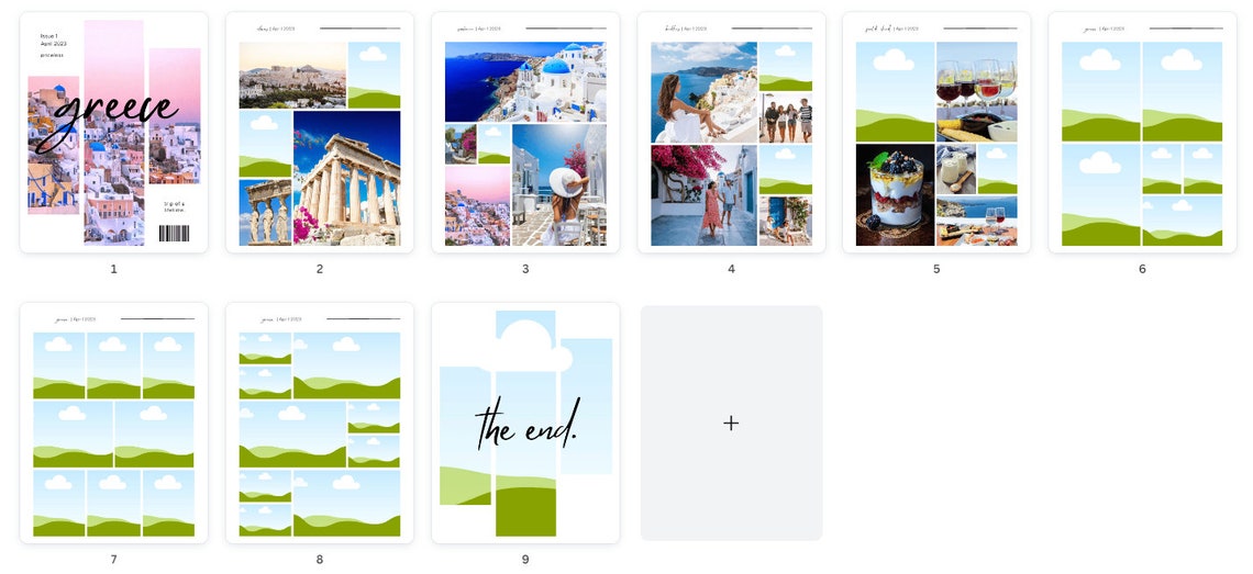 Collage Travel Photo Magazine, Canva Digital Download, Trip Magazine ...