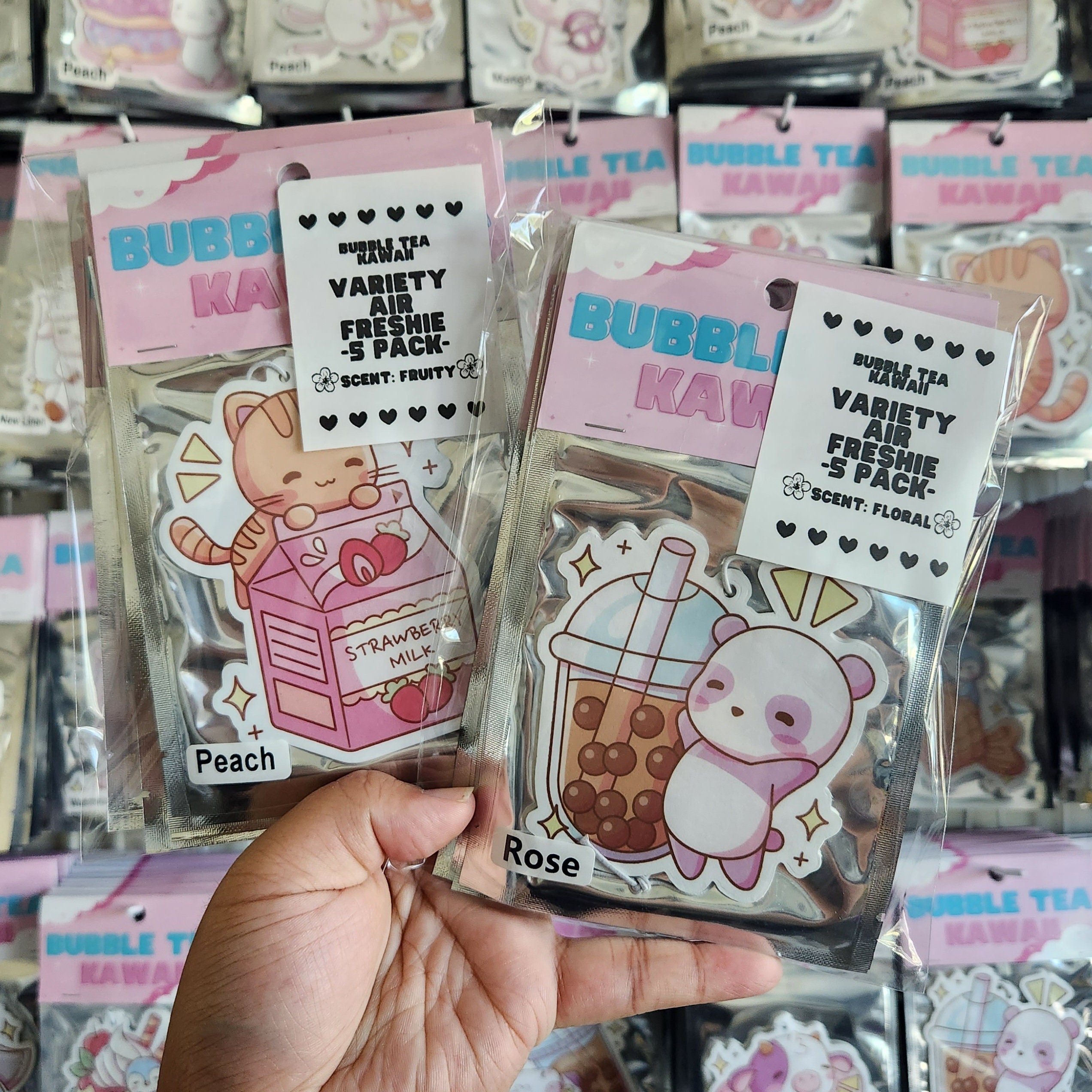 5 Pack Variety Bubble Tea Kawaii Air Freshies Kawaii Car Air - Etsy