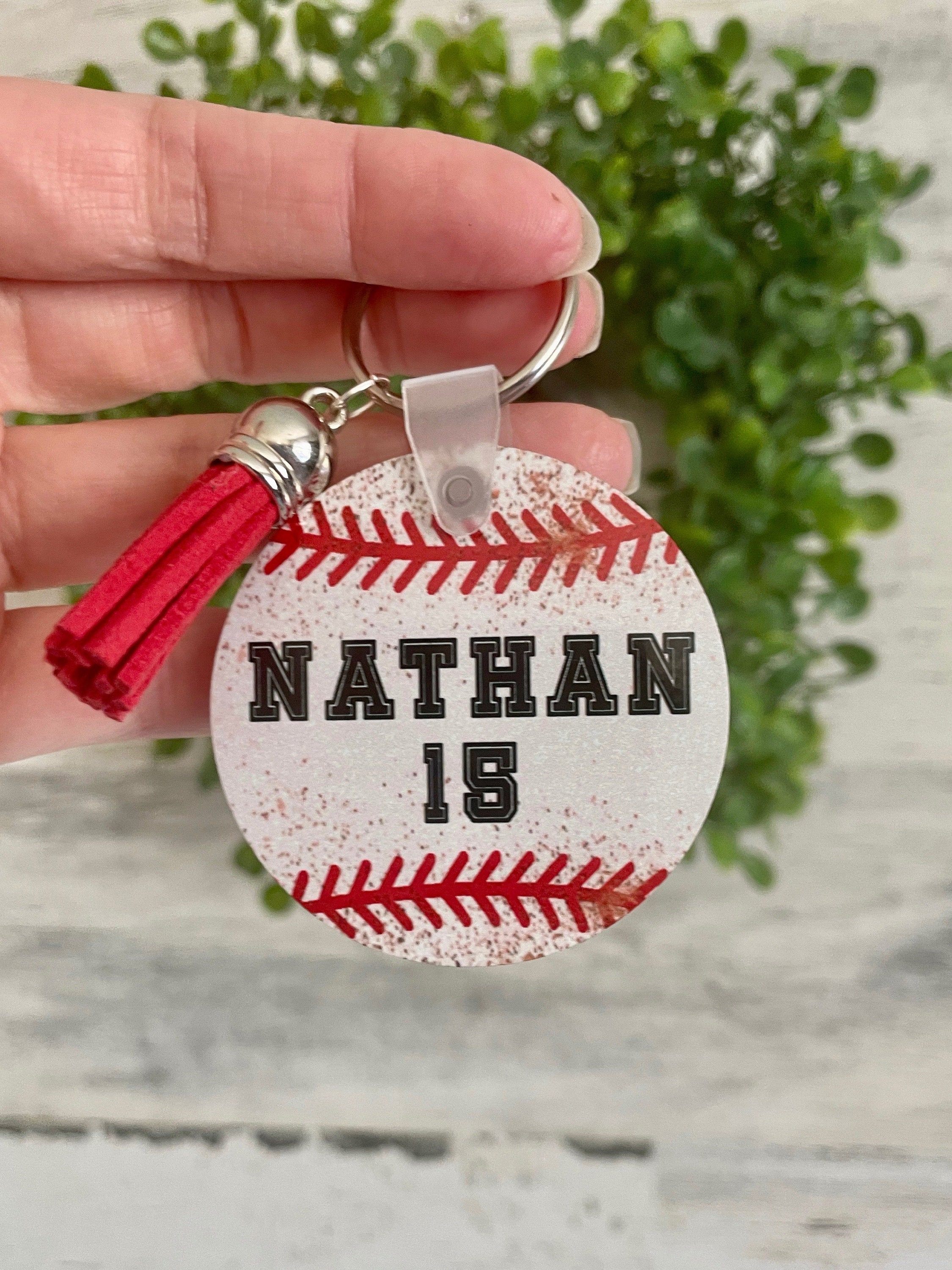 Baseball Custom Keychains Personalized Baseball Key Chain Sports ...