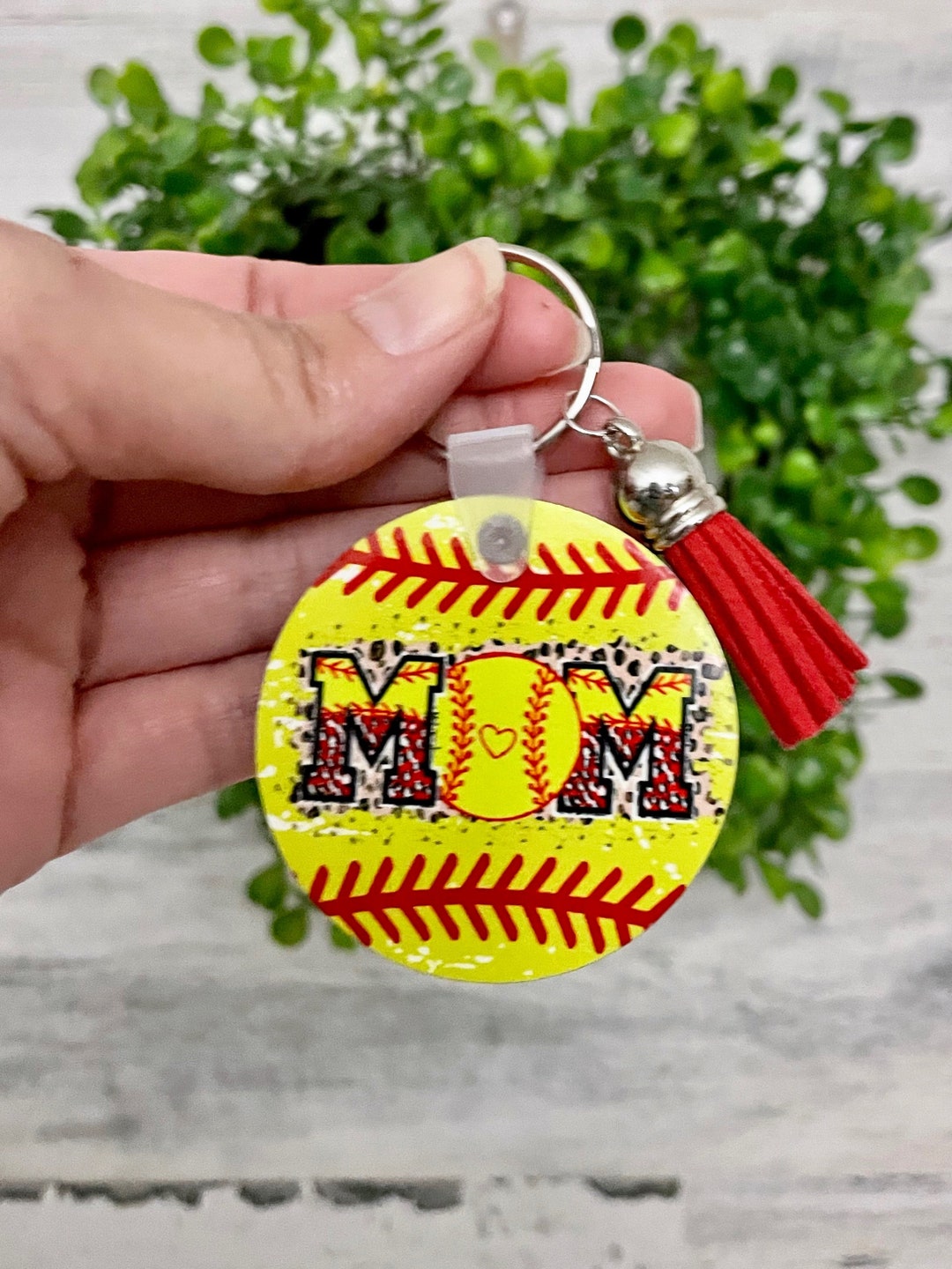Softball Custom Keychains Personalized Softball Keychain Sports ...