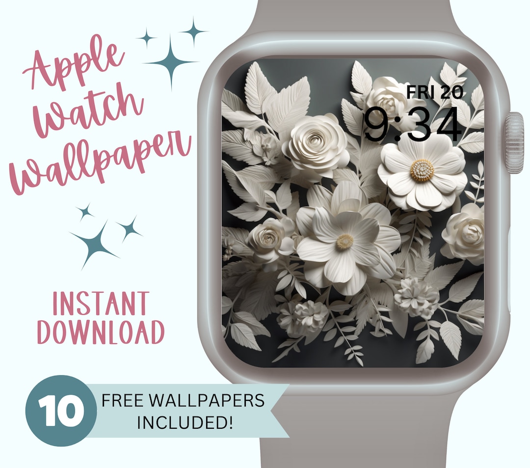 3D Flower Apple Watch Wallpaper Floral Apple Watch Face - Etsy