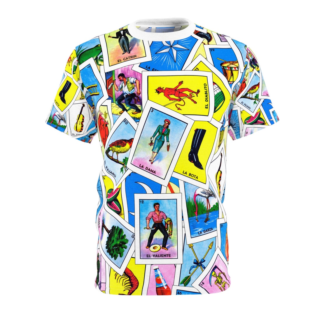 Loteria All Over Print Unisex Cut & Sew Tee - Etsy