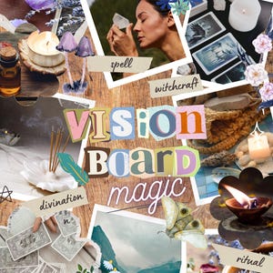 Magical Vision Board: Witchy, Spiritual, Vintage, Mystical, Witchcraft ...