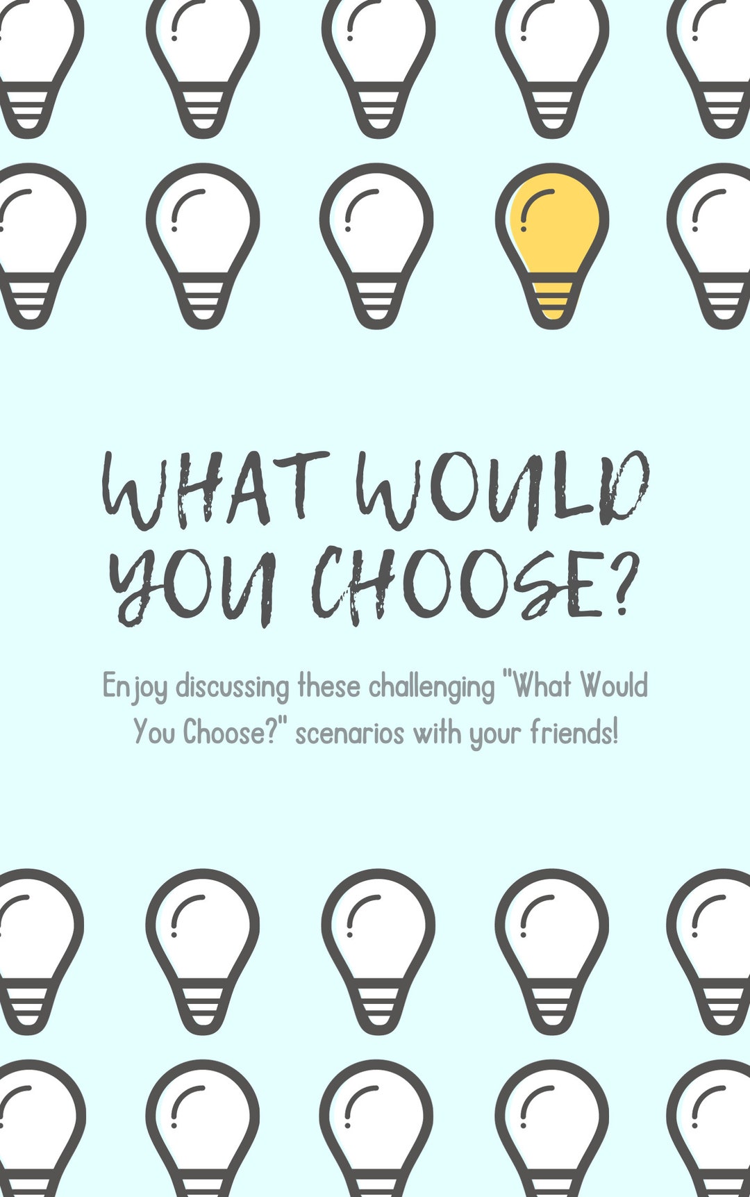 What Would You Choose? - Digital Conversation Game, Drinking Games ...