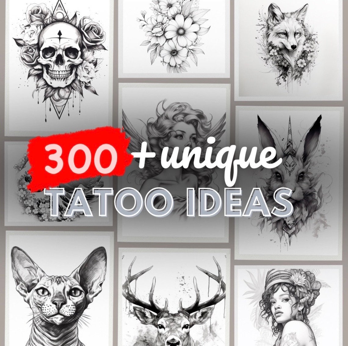 300+ Digital Tattoo Design, Exclusive Pack of Best Selling Designs ...