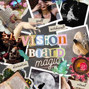 Magical Vision Board: Witchy, Spiritual, Vintage, Mystical, Witchcraft ...