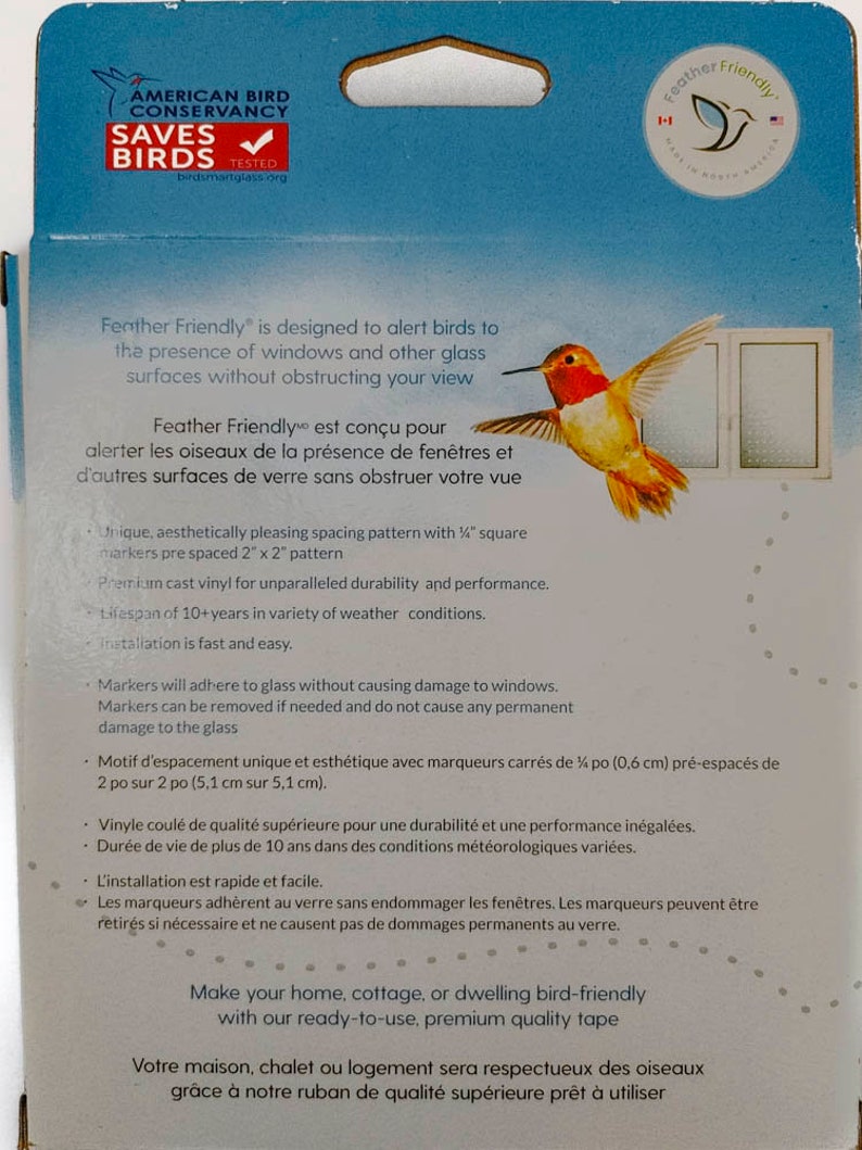 Feather Friendly Bird Strike Window Deterrent Marker Tape - Etsy Australia