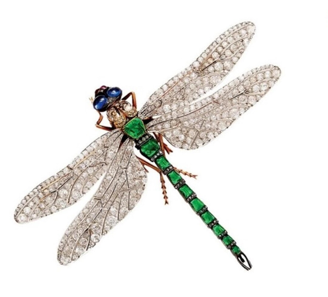 Multi Color Dragonfly Brooch, Multi Shape CZ Stone Wedding Brooch ...