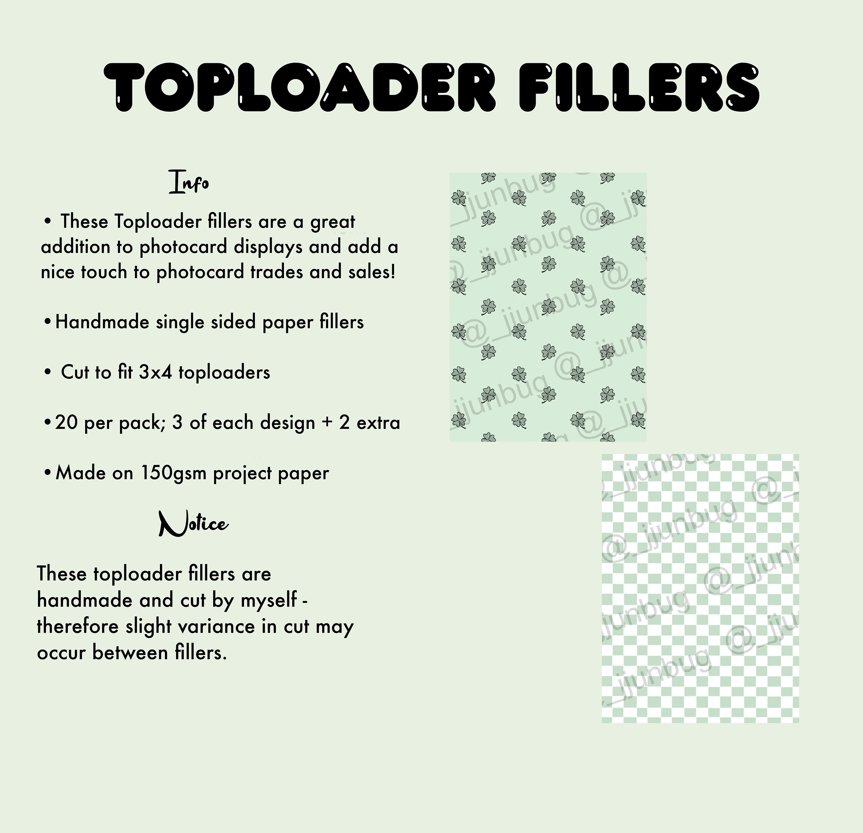 Toploader Fillers for Photocards Trading and Kpop - Etsy