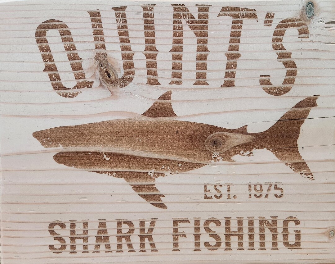 Jaws - Quint Hand Made and Painted Wood Sign Bar, Beach, Man Cave Decor ...