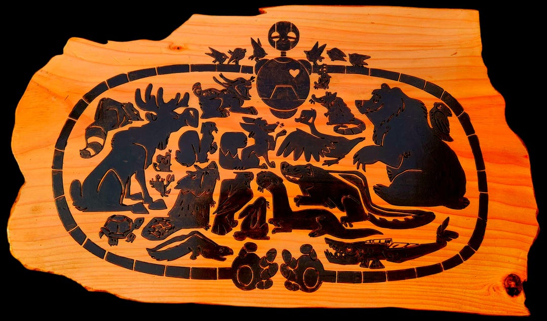 The Wild Robot Hand Made, Oil Stain and Painted Laser Wood Sign ...