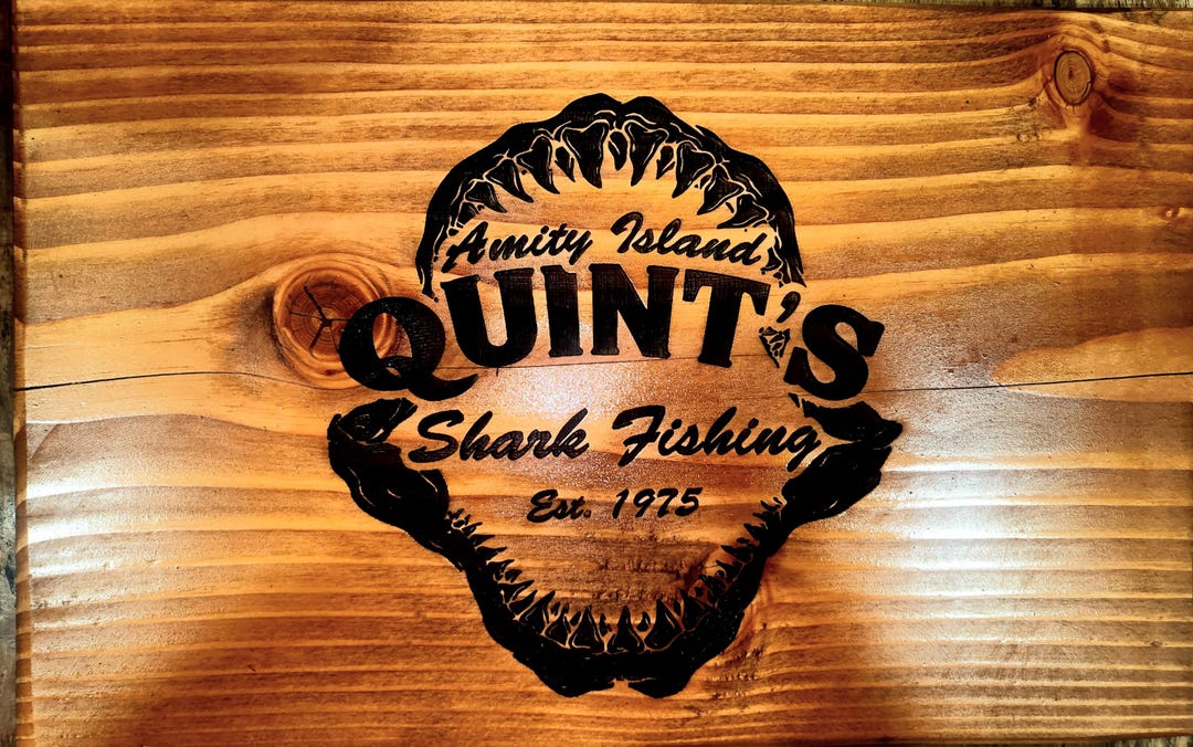 Jaws - Quint Hand Made and Painted Wood Sign Bar, Beach, Man Cave Decor ...