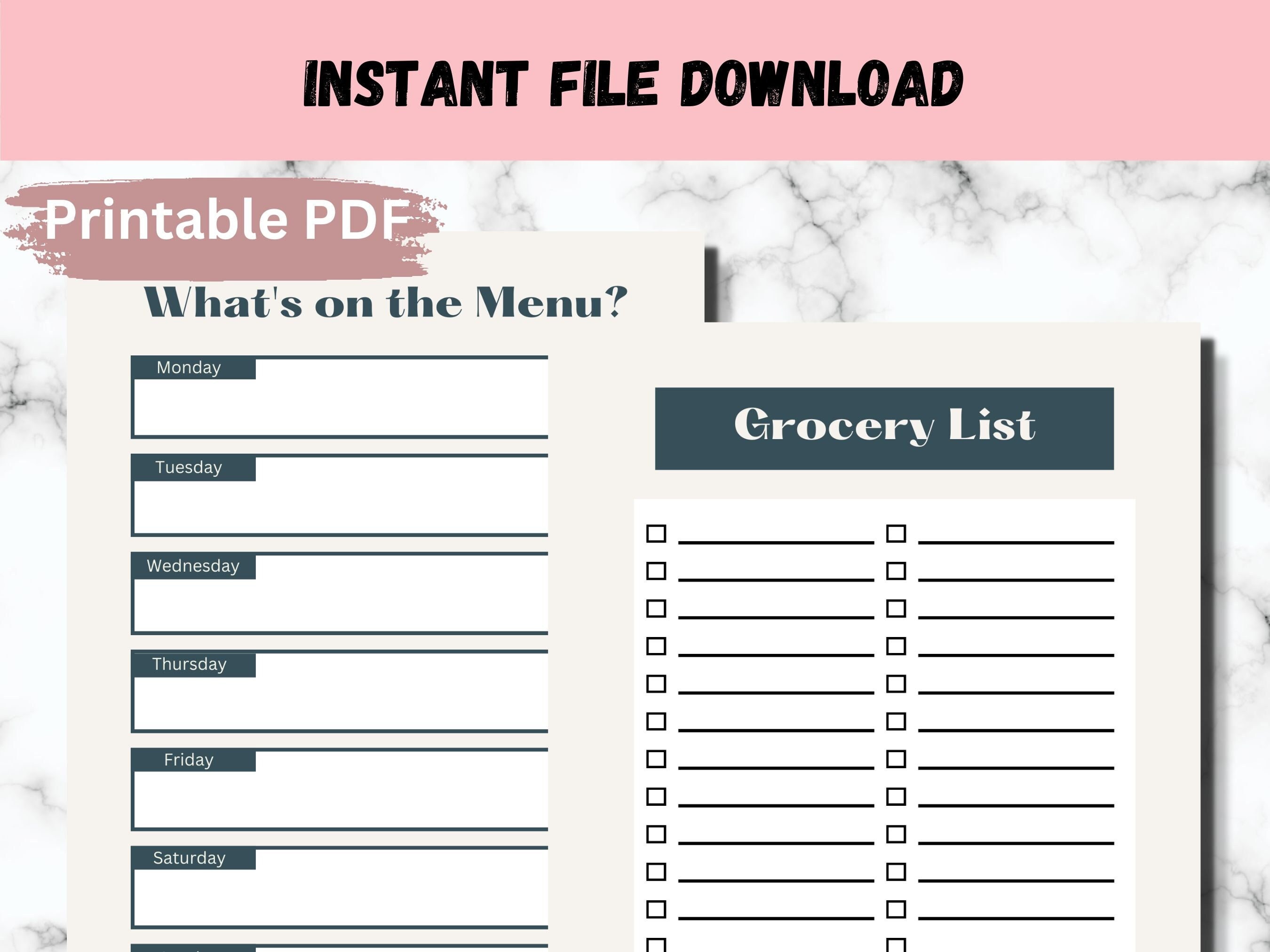 Healthy Grocery List And Meal Plan