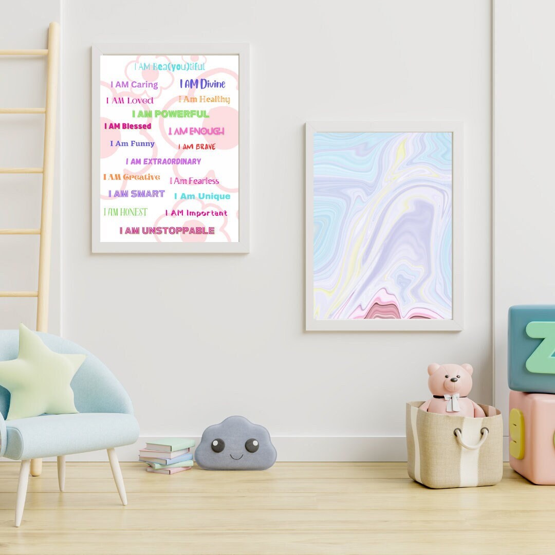 I Am Children's Positive Affirmations Printable Wall Art/ Self-love ...