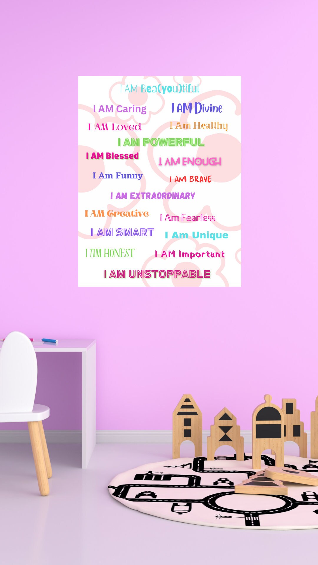 I Am Children's Positive Affirmations Printable Wall Art/ Self-love ...