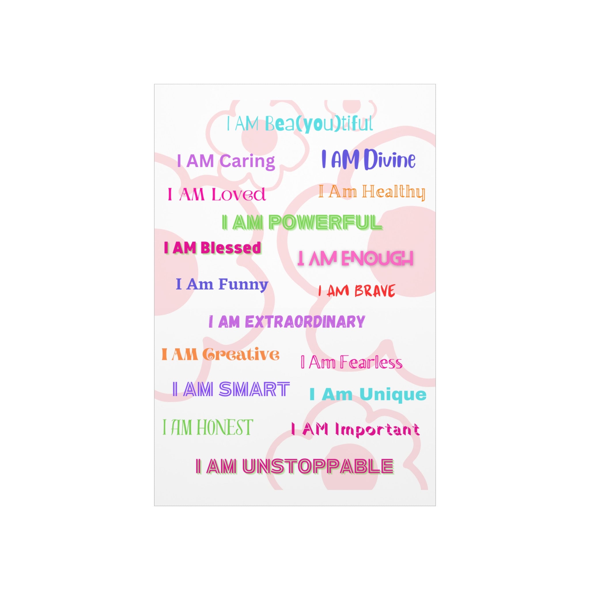 I Am Children's Positive Affirmations Printable Wall Art/ Self-love ...