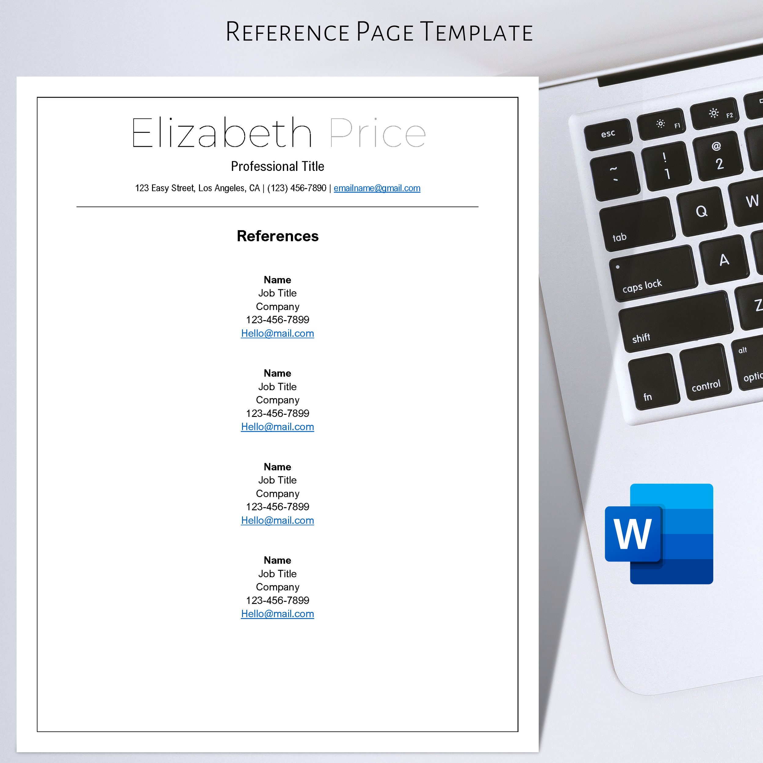 ATS Friendly Resume Template, MS Word, Google Docs, Cover Letter ...