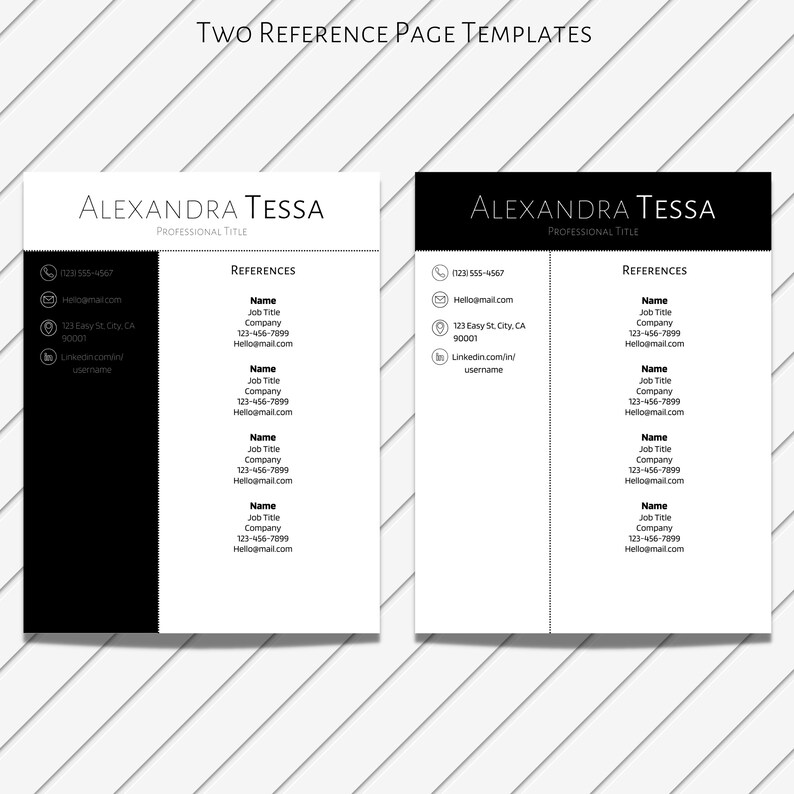 Modern Professional Resume Template Canva, Cover Letter Template ...