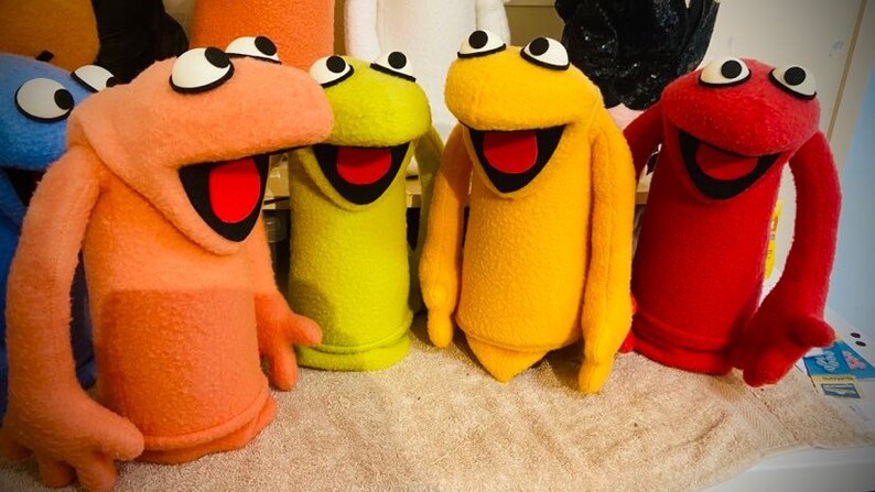 Fuzzbutt Puppet (orange) - Etsy