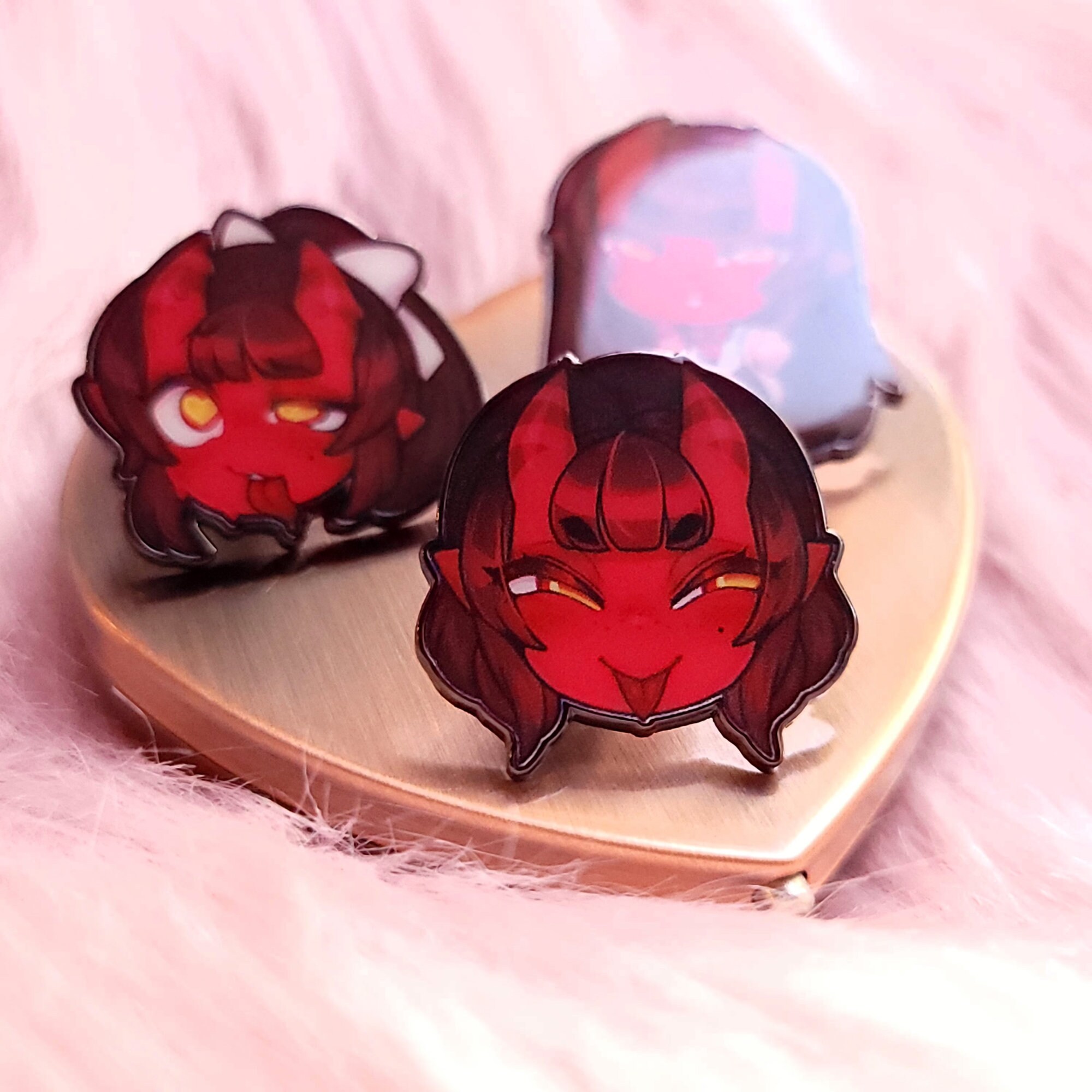 Meru the Succubus Enamel Pins - Etsy UK
