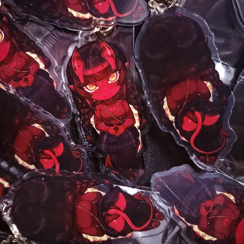 Meru the Succubus Acrylic Keychain Matching Sticker - Etsy