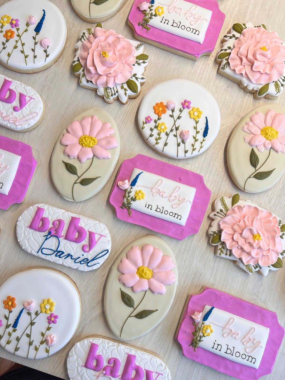 Baby in Bloom / Wildflower Sugar Cookies/favors. - Etsy