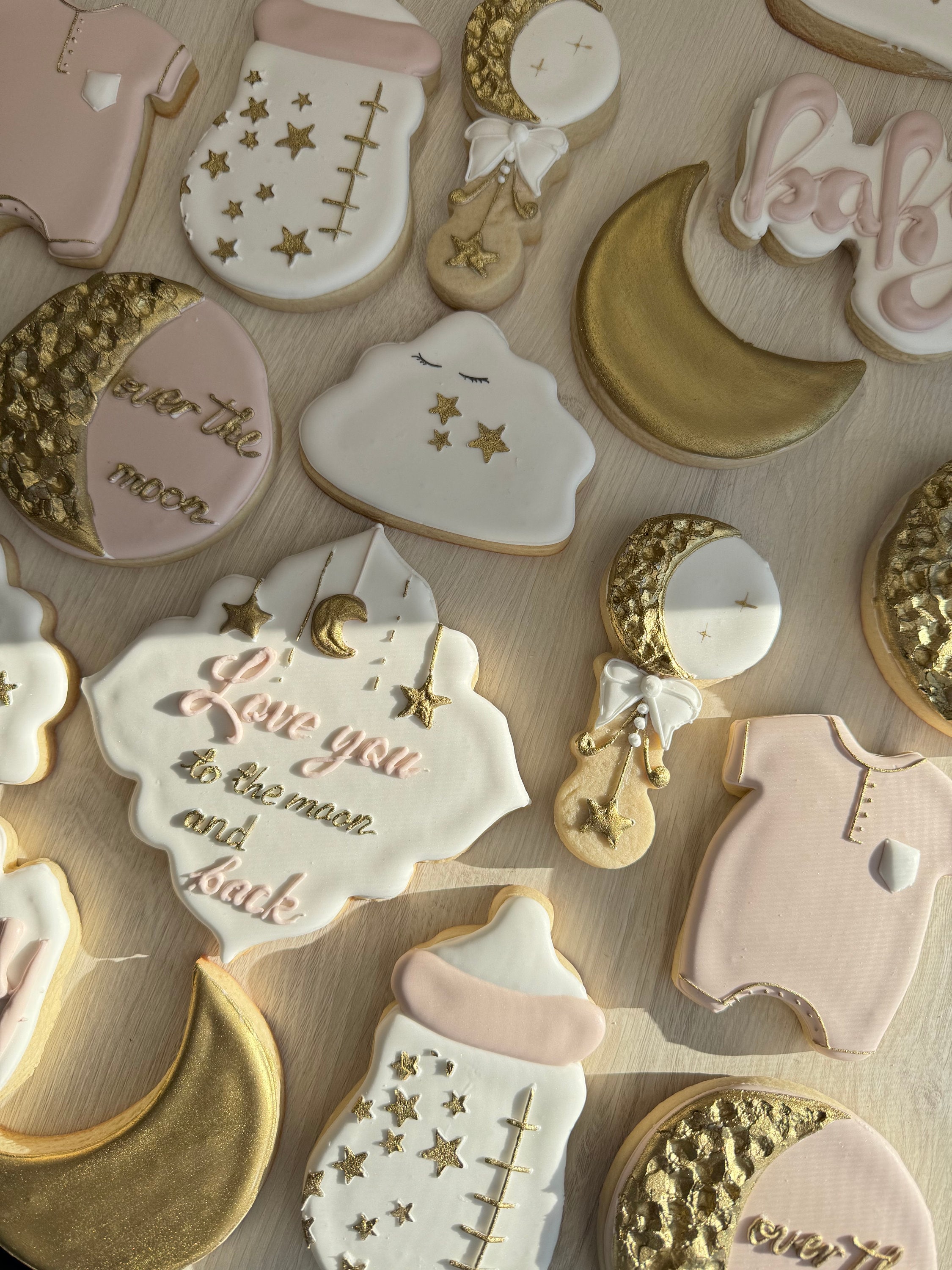 Over the Moon Baby Shower Cookies/ Twinkle Twinkle Little Star - Etsy