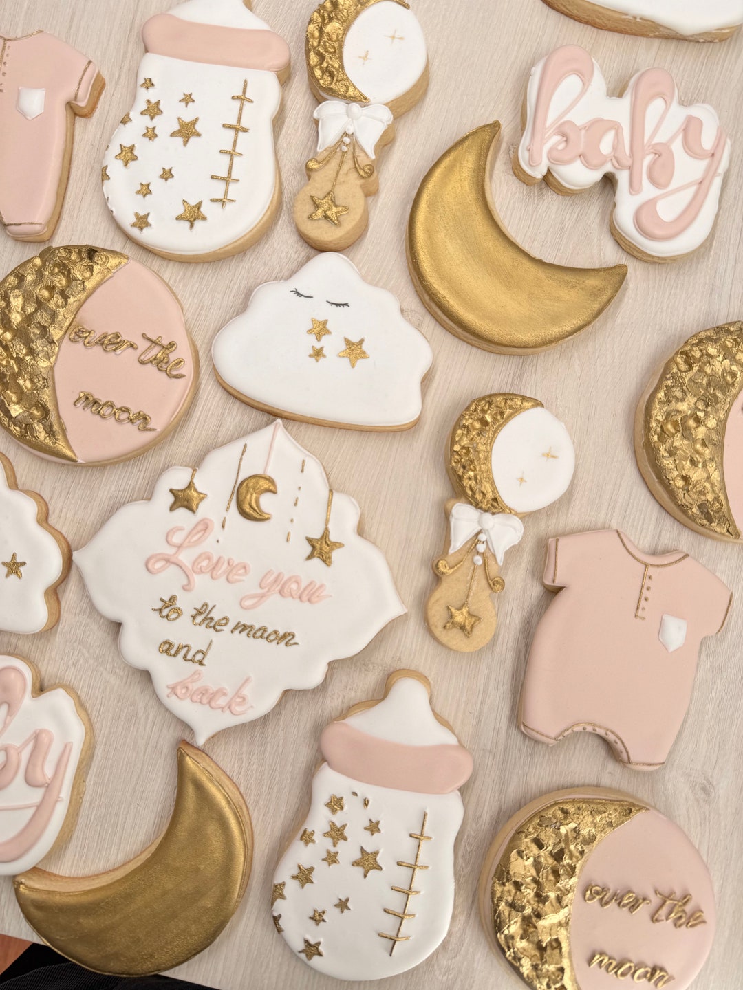 Over the Moon Baby Shower Cookies/ Twinkle Twinkle Little Star Favors ...