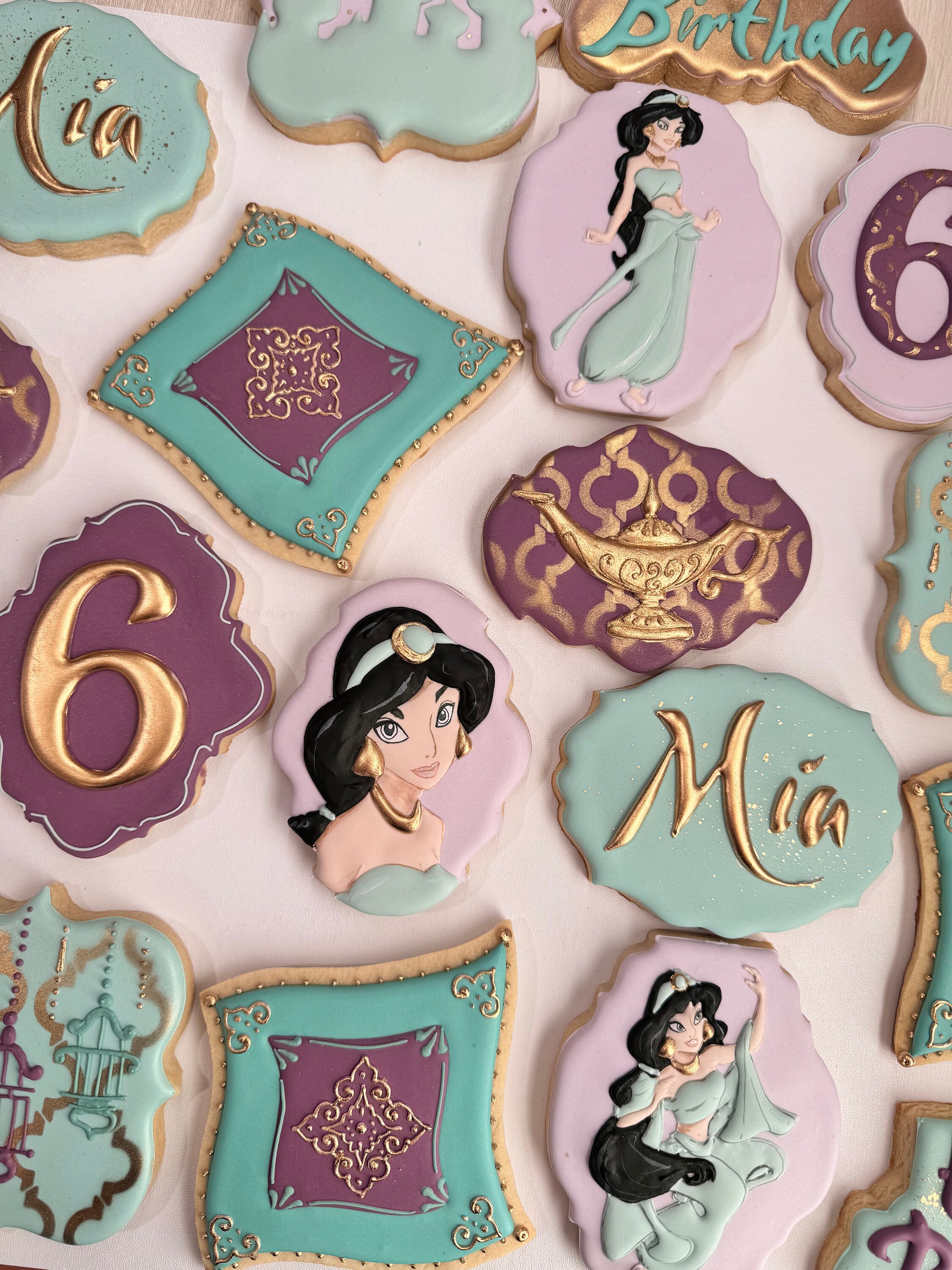 Princess Jasmine/aladdin Birthday Cookies Set/ Disney - Etsy