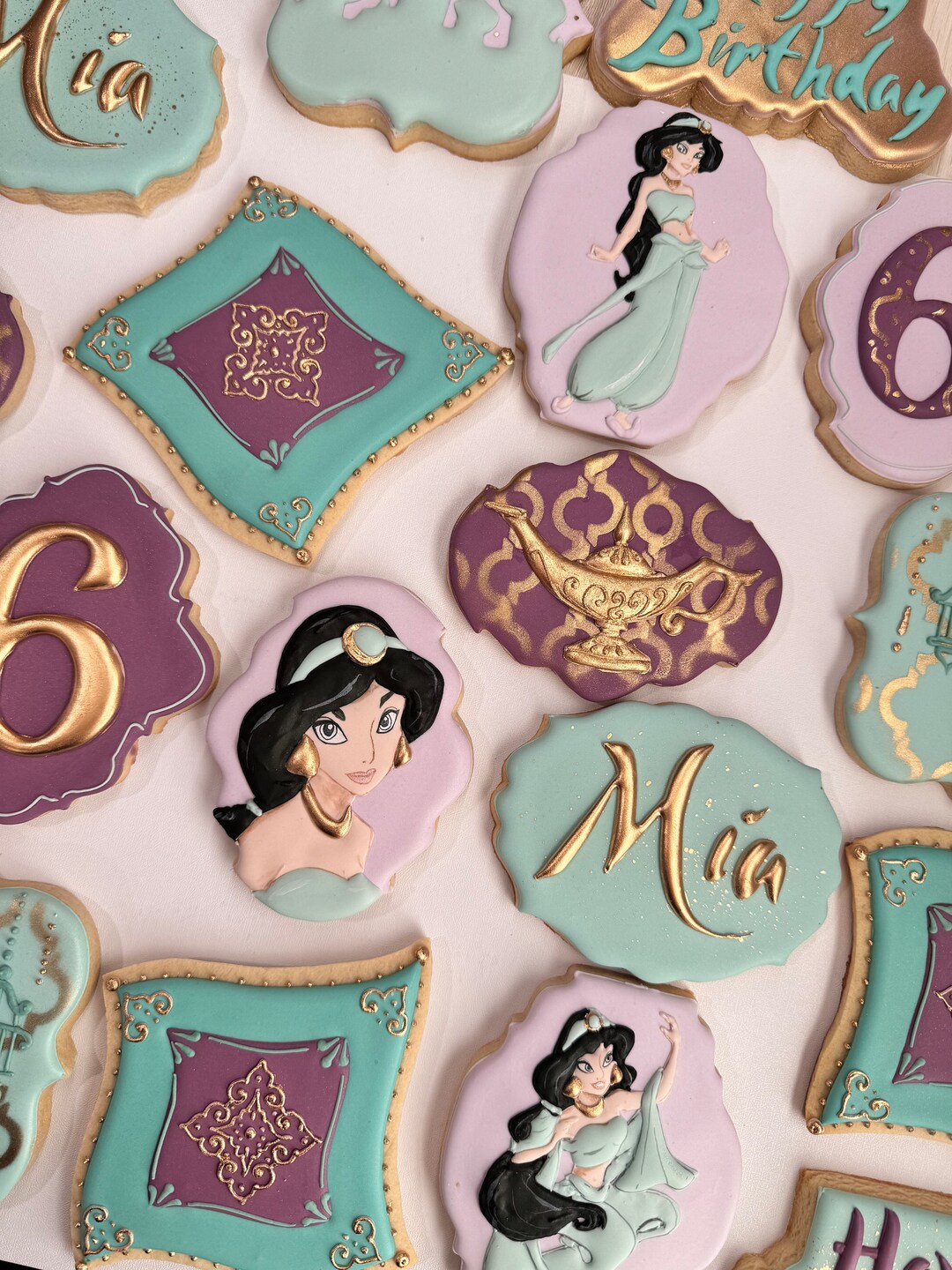 Princess Jasmine/aladdin Birthday Cookies Set/ Disney - Etsy