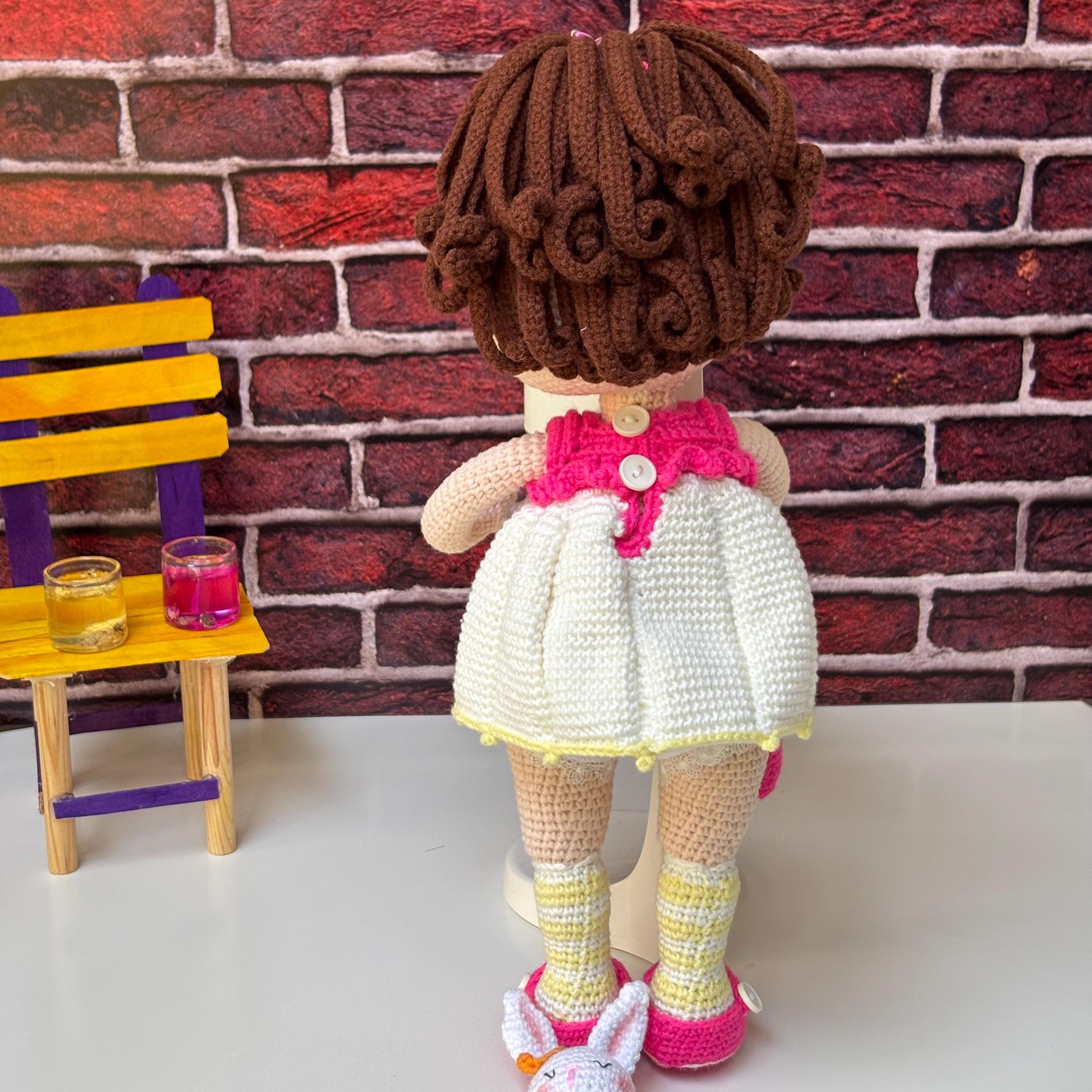 Handmade Cotton Crochet Doll: Removable Clothes, 35cm - Etsy