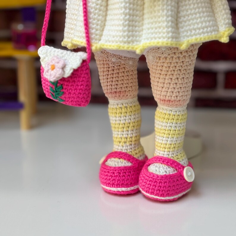 Handmade Cotton Crochet Doll: Removable Clothes, 35cm - Etsy