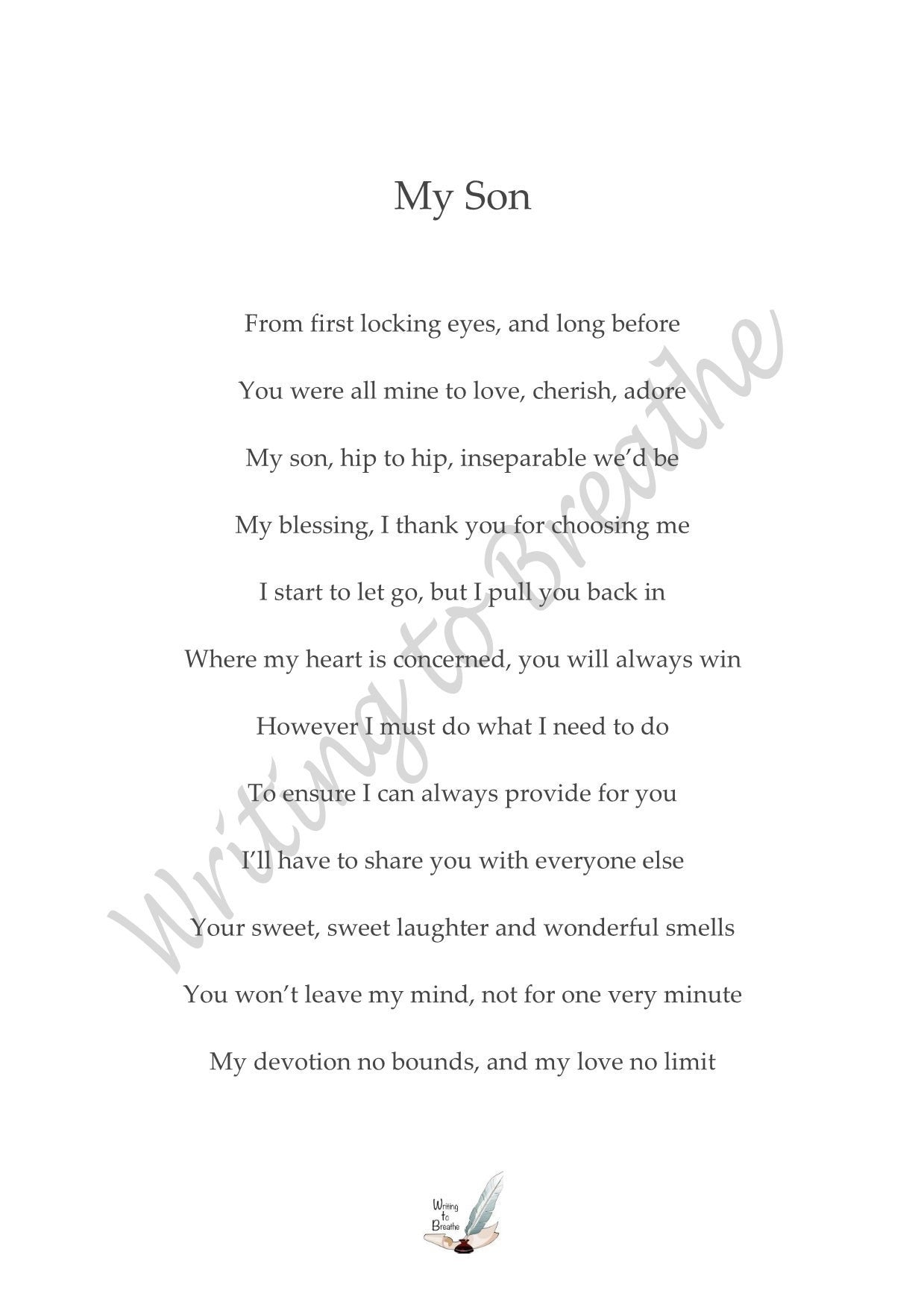 Writingforyou, Personalised Poem, Gift for All Occasions (12-line Poem ...