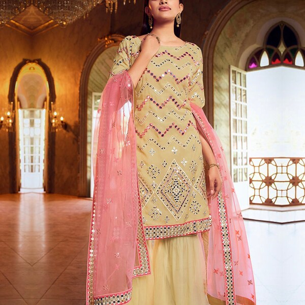 Pakistani Gharara Dress - Etsy UK