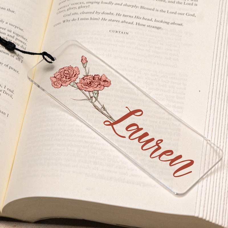 Acrylic Bookmark - Etsy