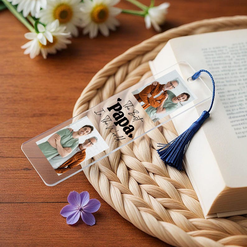 Personalized Fathers Day Picture Bookmark, Custom Photo Bookmark ...