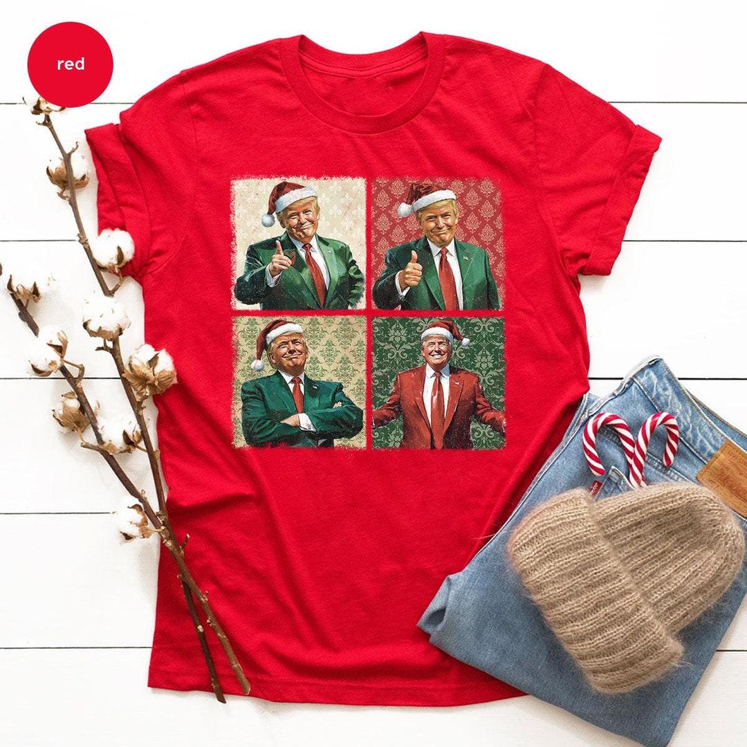 Christmas Trump Shirt, Humorous Trump Christmas Long Sleeve Shirt ...